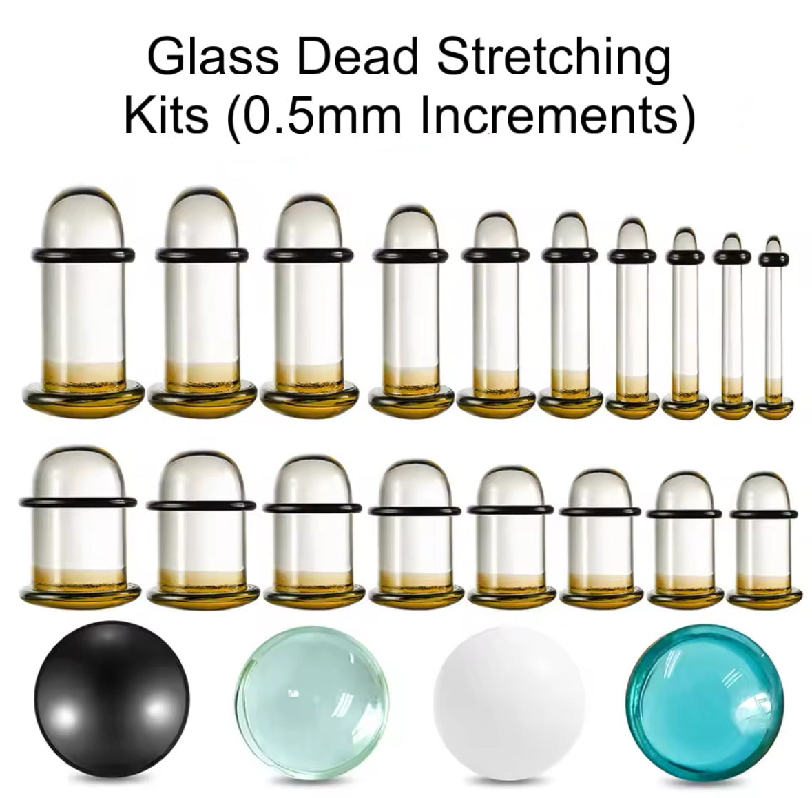 Glass Dead Stretching Kit | Single Flare Plugs Set | Half Sizes ...