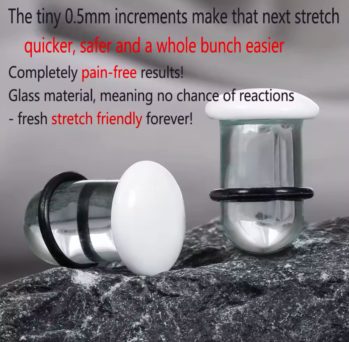 Glass Dead Stretching Kit | Single Flare Plugs Set | Half Sizes ...