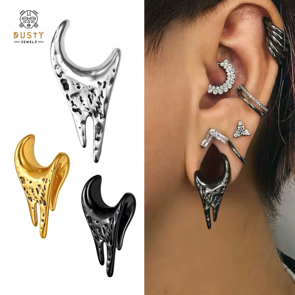 Textured Asymmetrical Triangle Saddle Spreader Plugs – DustyJewelz