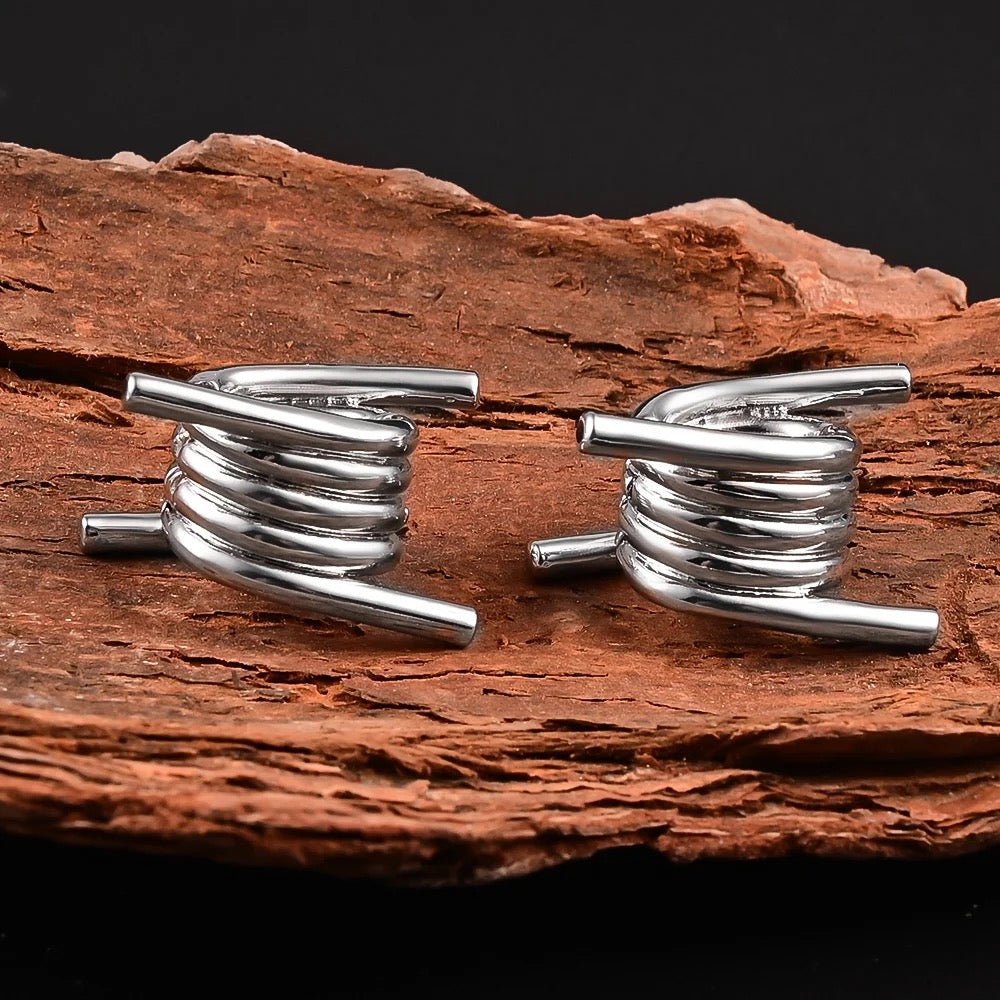 Barbwire Lobe Wraps Ear Hangers | Ring Stack Clips | DustyJewelz