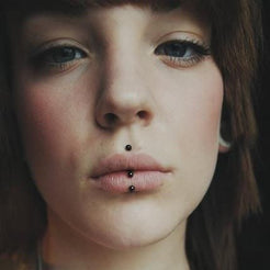 Spike Lippy Loop Labret Ring | Lip Hugger U - Shaped Horseshoe ...