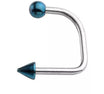 Spike Lippy Loop Labret Ring | Lip Hugger U - Shaped Horseshoe ...