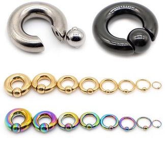 Ball Closure Ring | Stainless Steel BCR Gauged Piercing | CBR – DustyJewelz