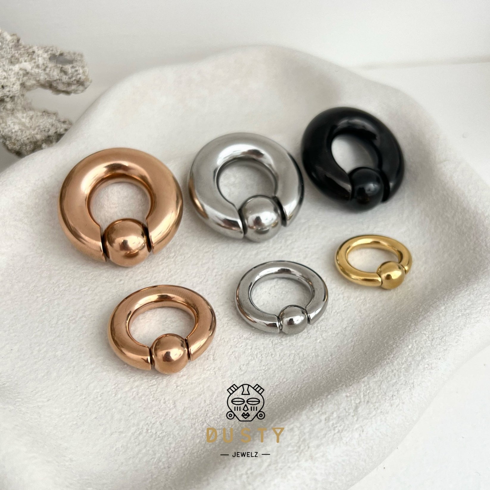 Ball Closure Ring | Stainless Steel BCR Gauged Piercing | CBR – DustyJewelz